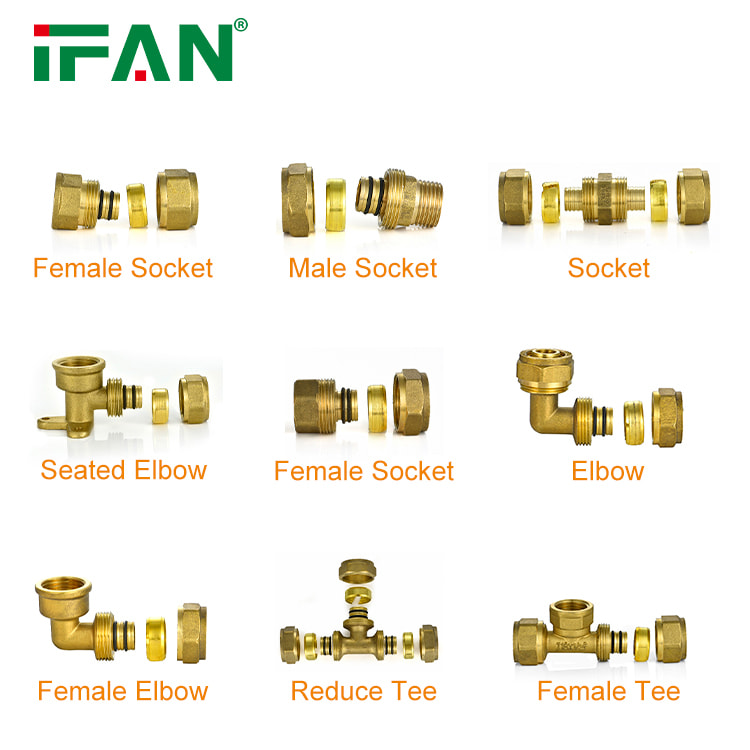 DIN 16892 Raccord à compression PEX en laiton - IFAN FACTORY