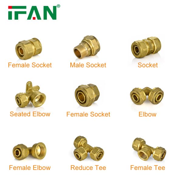 DIN 16892 Raccord à compression PEX en laiton - IFAN FACTORY